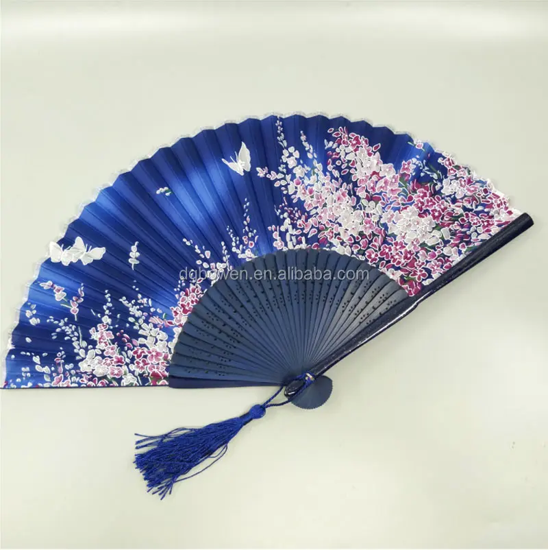 Raw Silk Fan Handicrafts Chinese Style Ladies Wind Craft Fan Cherry Fan ...