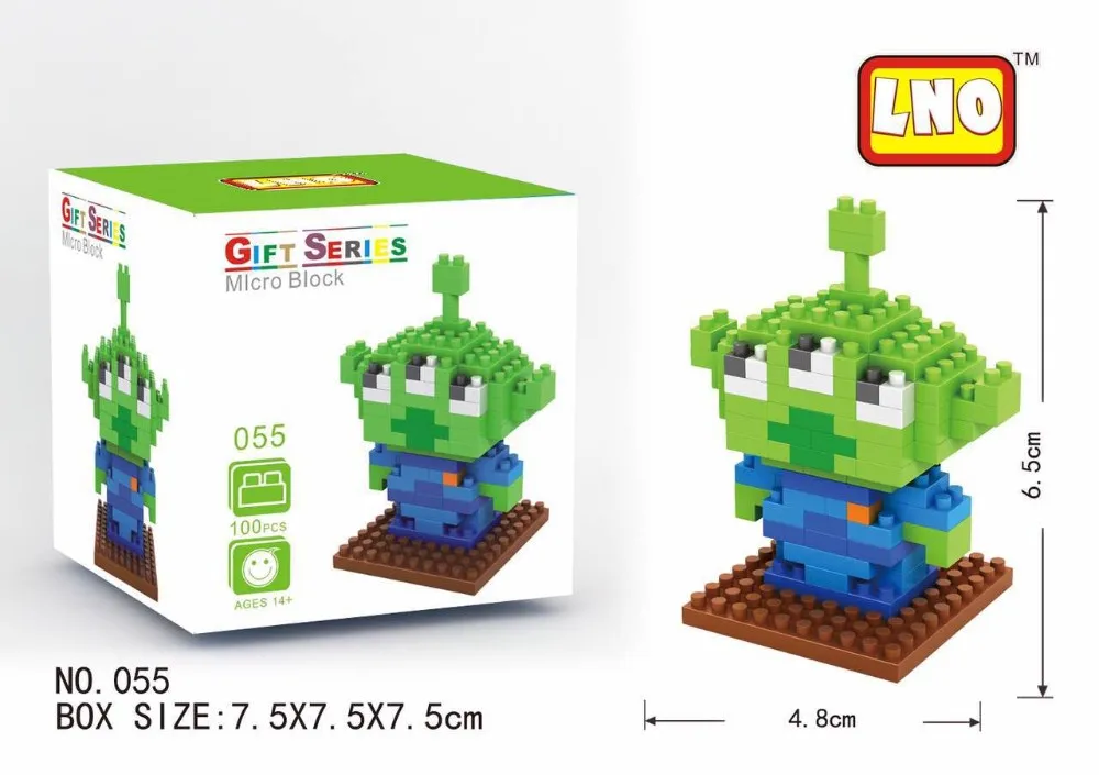 Hot Selling Plastic Diamond Brick Mini Figures Toy Story Aliens For ...