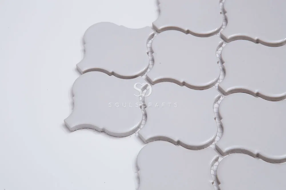 Arabesque Lantern Pattern Glazed Ceramic Mosaic Tiles
