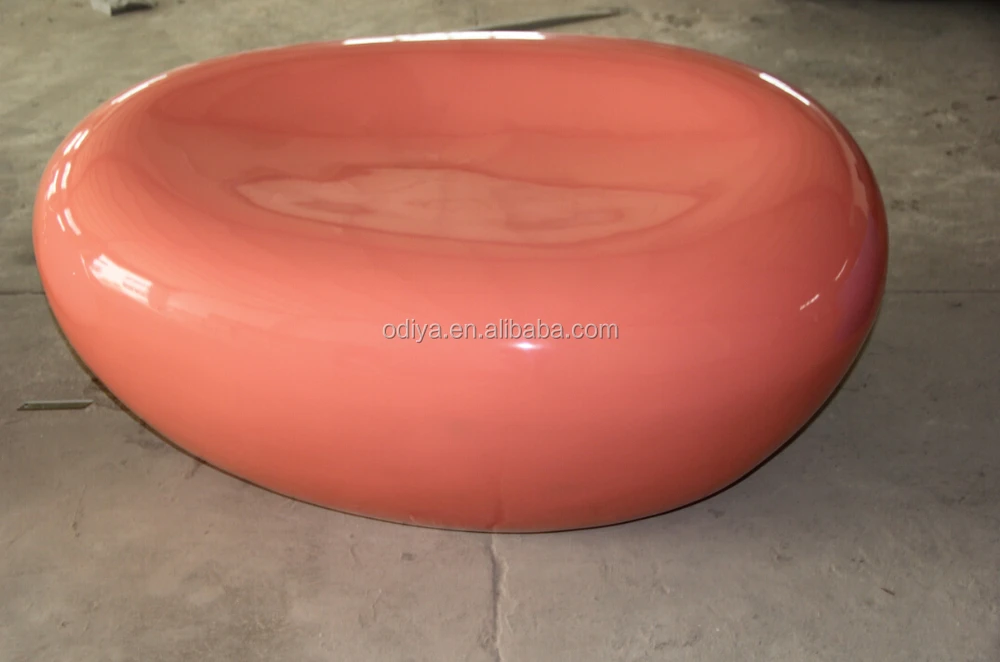 FRP Modern Round Pebble Lounge Chairs - Durable & Stylish