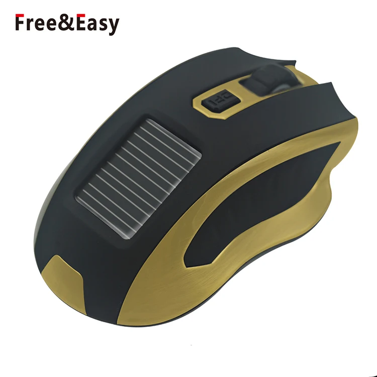 Black Ergonomic Automatic Charge 2.4g Wireless Solar Mouse No Battery ...