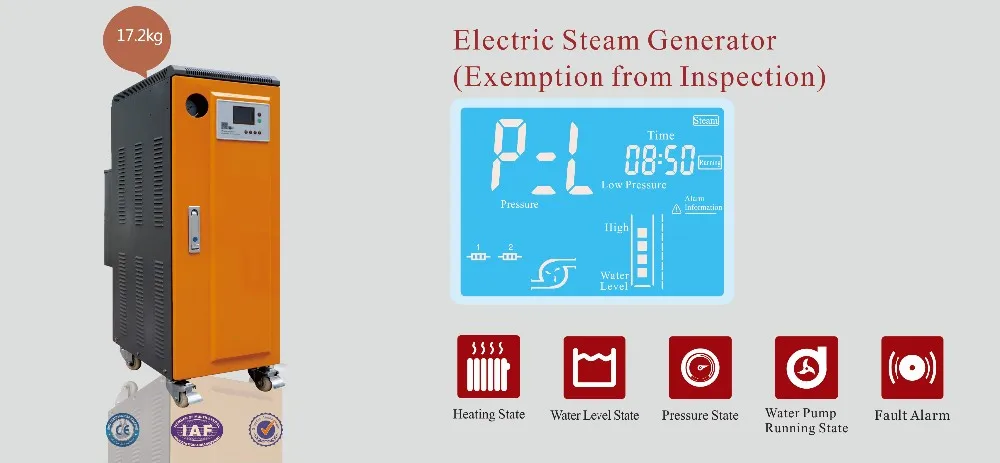 6-30kw 8.6-43kg/h Electric Steamer 10 Bar Boiler,Mini Steam Generator - Buy Steamer 10 Bar,Mini ...