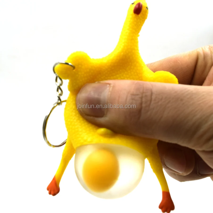 Custom Made Stress Toy - Small Plastic Lay Eeg Chicken