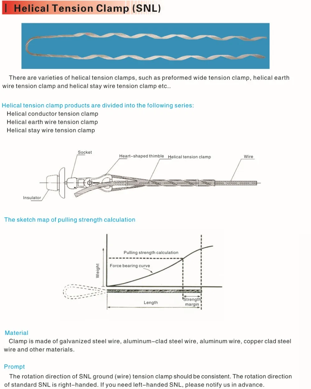 Distribution Grip Dead End / Helical Preformed Tension Clamp Galvanized ...