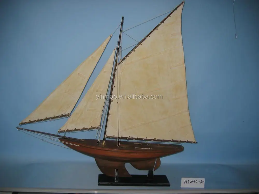 "bermuda Sloop" Wood Sailing Boat Model,60x10x57cm,Antique Finish ...