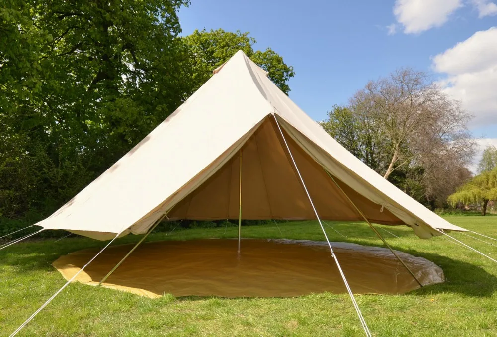 6 Meter Beige Heavy Duty Canvas Luxury Glamping Bell Tent - ODM