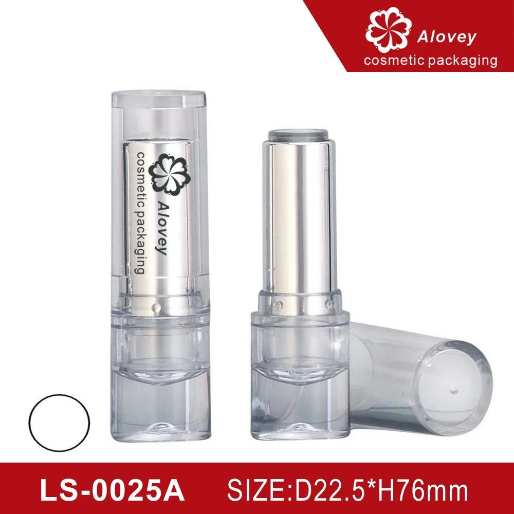 Custom Transparent Shiny Silver Empty Lipstick Tubes Container With ...