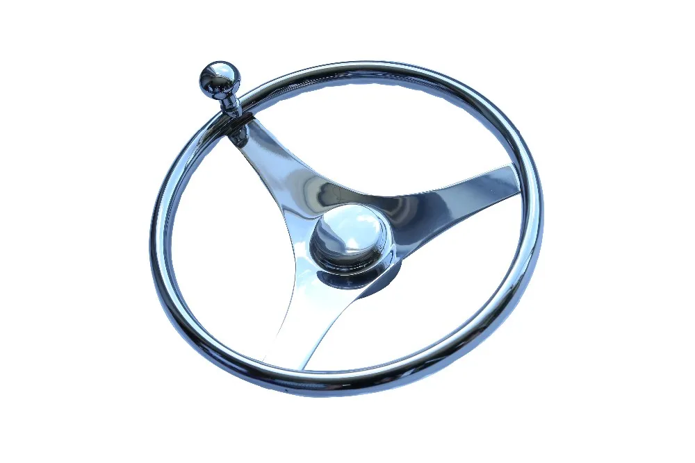 Wholesale 15.5 Inch Stainless Steel Speed Boat Steering Wheel With Grip ...
