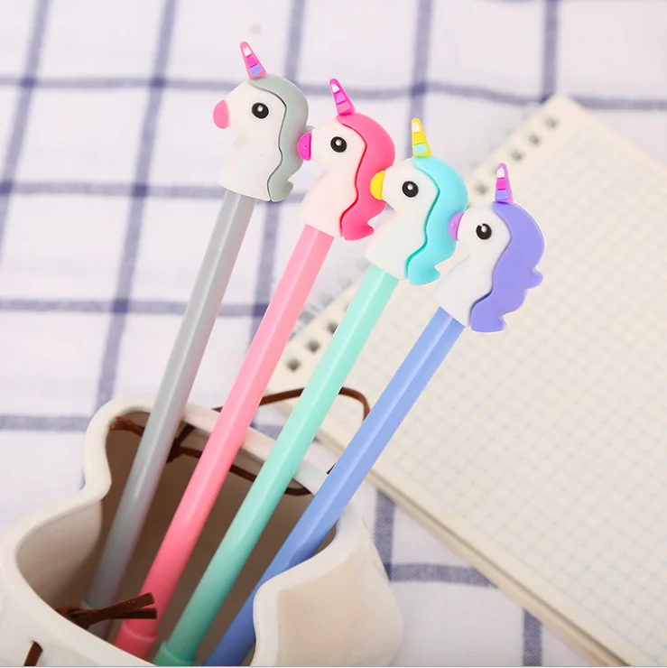 Cute Kawaii Unicorn Gel Pen Silicone Korea Japan School Stationery Items List With Price Photo cute-kawaii-unicorn-gel-pen-silicone-korea-japan-school-stationery-items-list-with-price-photo