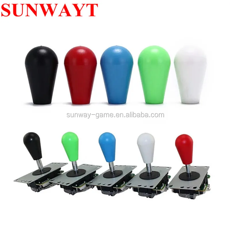 8 Colors Arcade Joystick Top Ball 30mm *52mm Oval Ball American Style ...