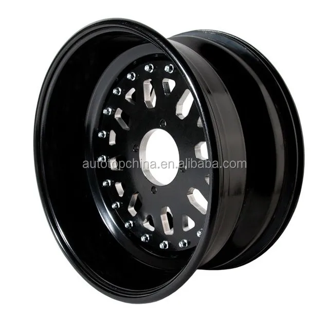 14 Inch ATV Beadlock Alloy Wheel - Black UTV Quad Rims