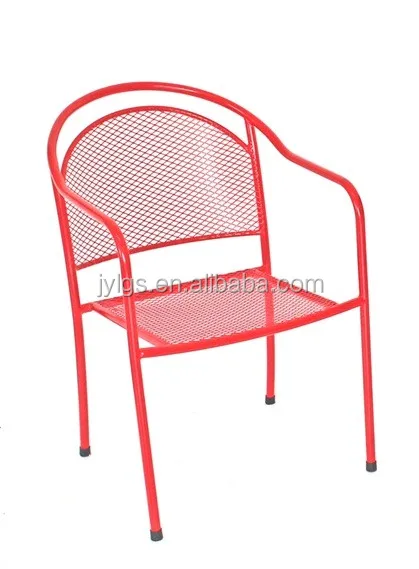 Outdoor Garden Wrought Iron Stacking Chair - Durable & Stylish