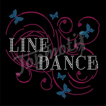 Line Dance Hotfix Motif Rhinestone Dance Iron On Transfer - Buy ...