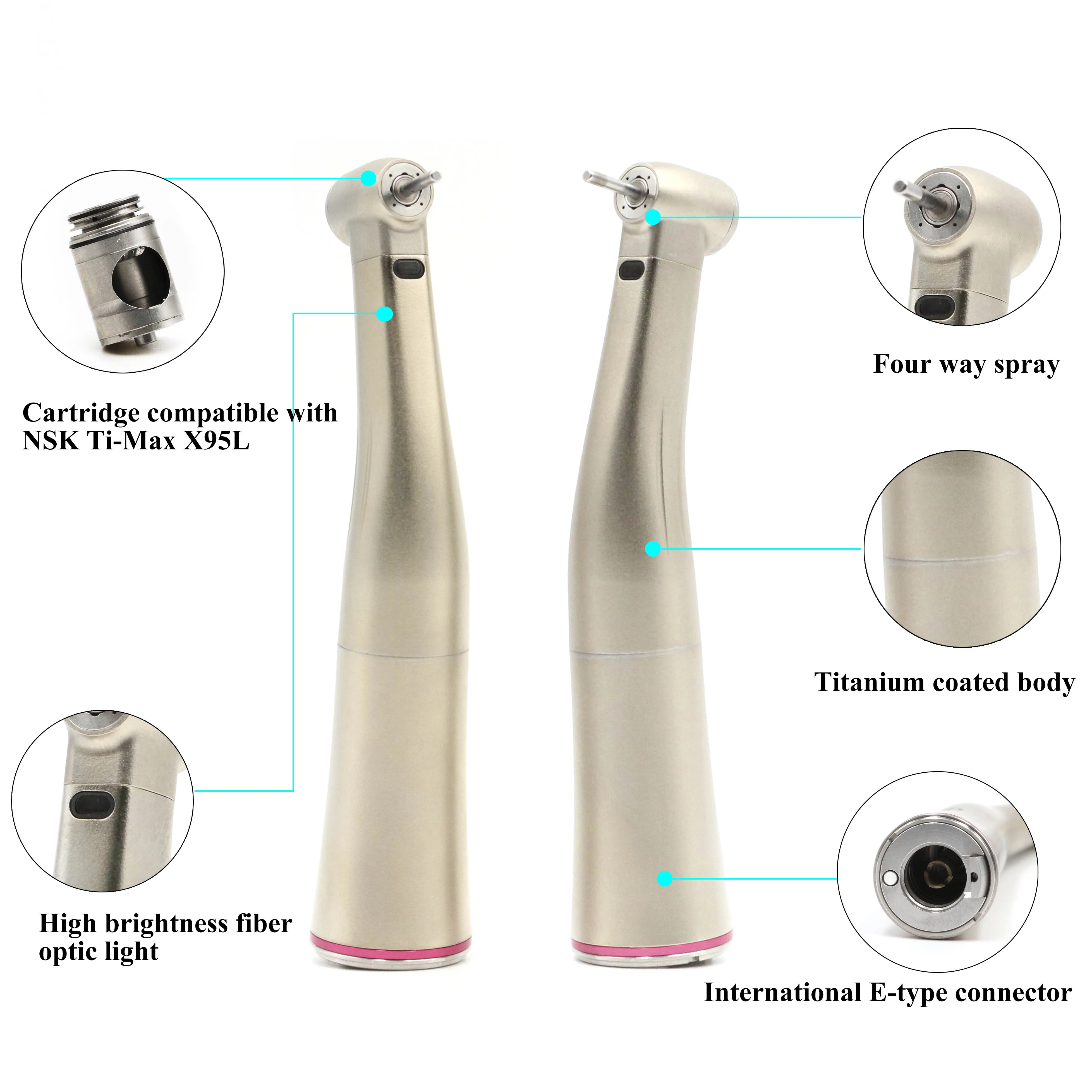 YAYIDA Dental Handpiece - High Speed 1:5 Contra Angle