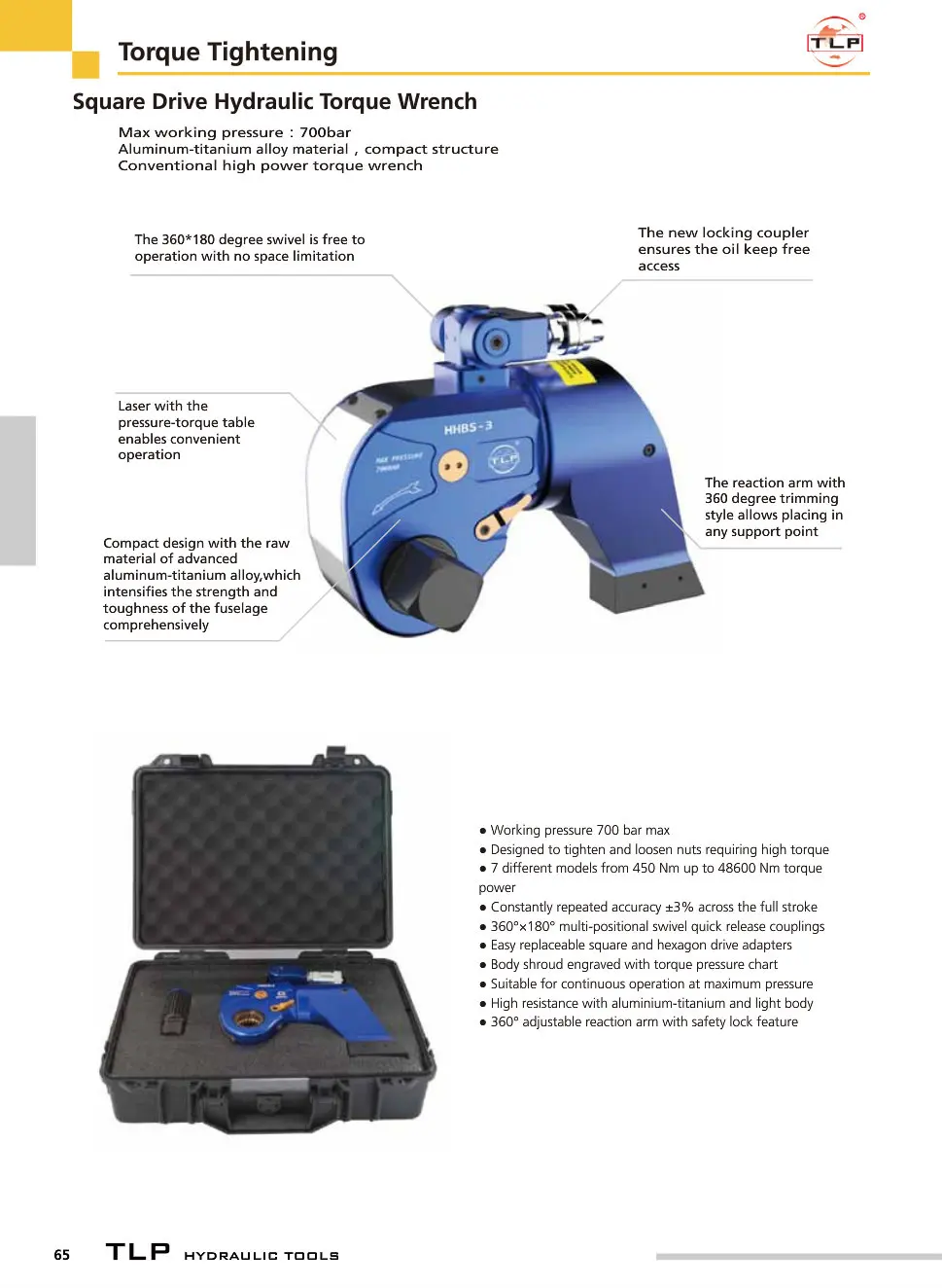 Double-acting Hydraulic Torque Wrench & Sockets Manufacturer Hhbs-3 ...