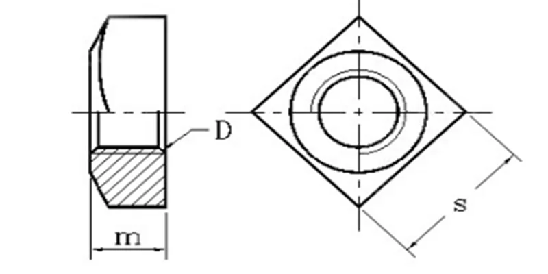 Hex Nut Square Chamfering Nut Sockets - Buy Hex Nut Square Nut,Square ...