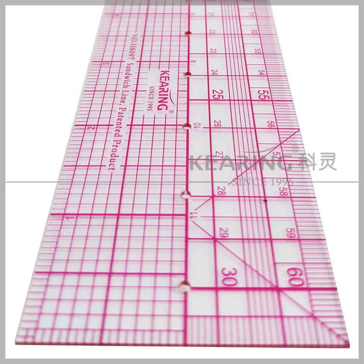 Kearing New Design Flexible Plastic 24" Garment Ruler With Holes And ...