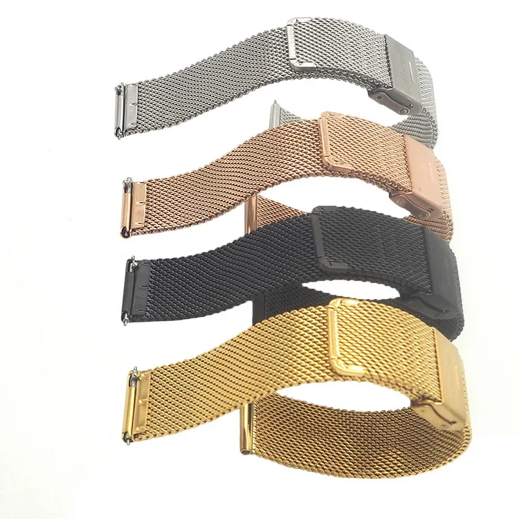 20mm 22mm Two Tone Black Metal Link Watch Band Strap - Buy 20mm Black ...