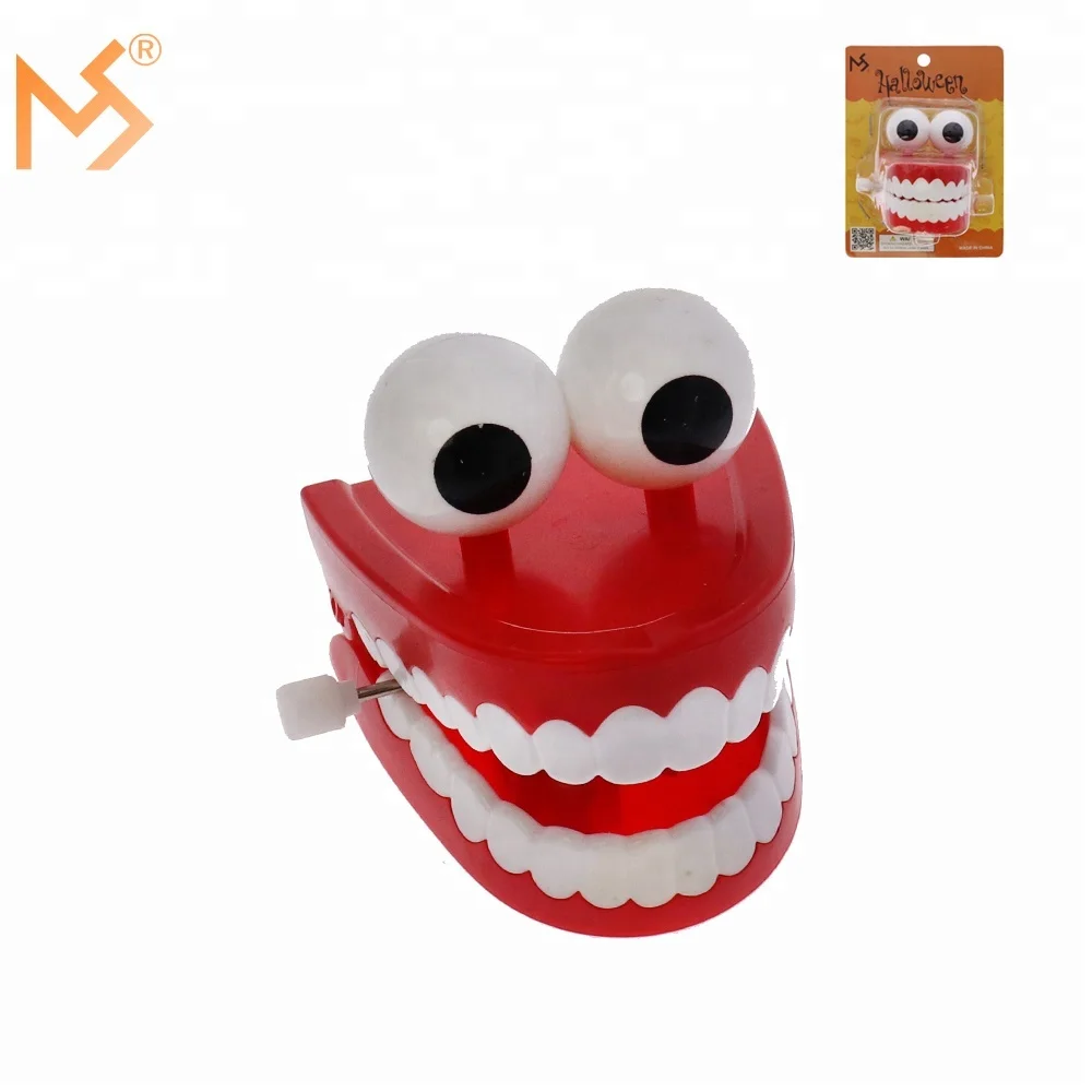 Halloween Chattering Chomping Wind Up Toy Walking Teeth With Eyes - Buy ...