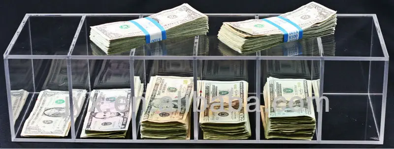 6 Pocket Clear Currency Sorters Acrylic Money Sorters - Buy Clear ...
