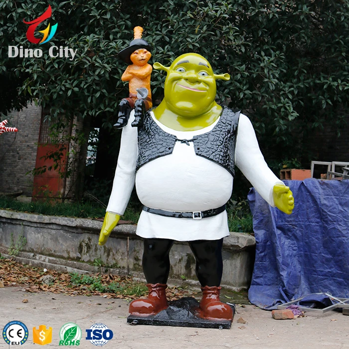 Customized Life Size Superhero Shrek Statue - Art & Collectible