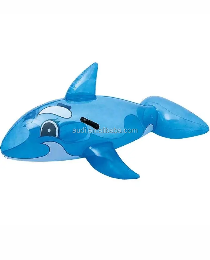 Summer Water Inflatable Blue Whale Pool Float Kids Inflatable Water ...