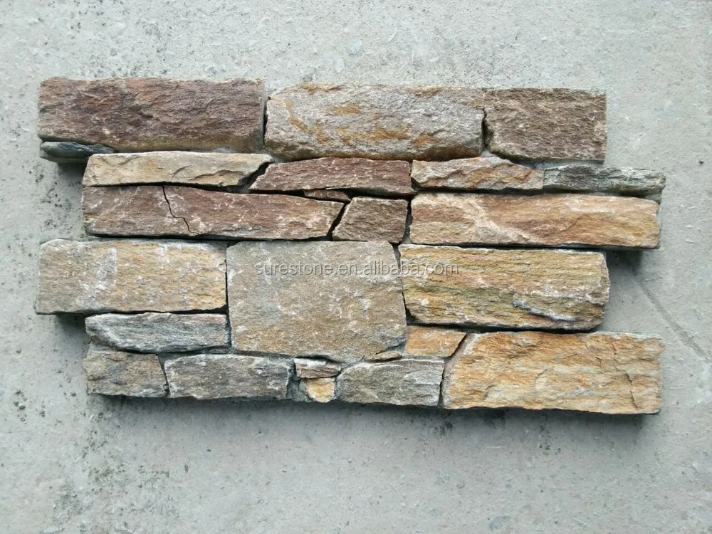 Natural Rough Stone Wall Decorative Interior And Exterior Quartz ...
