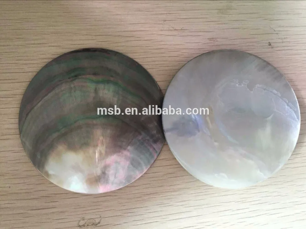 Polished Blacklip Mop Shell Disc Round Shape Inlay Decorations ...