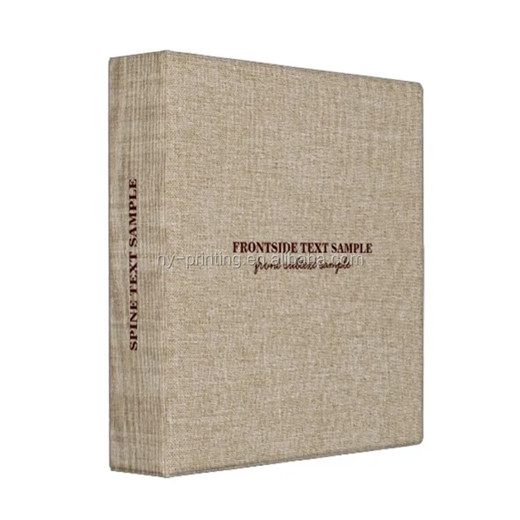Custom Design A4 Hard Cloth Cover Ring File Folder Binder