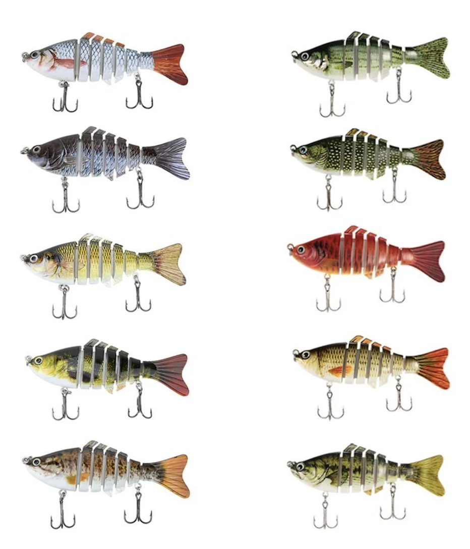 7 Segment Swimbait Hard Bait 4inch Sunfish Whosale Fishing Lures ...