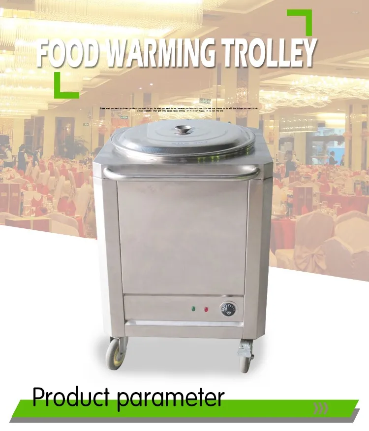Stainless Steel 50l Food Warming Trolley Soup Warmer Cart Rice Warmer ...