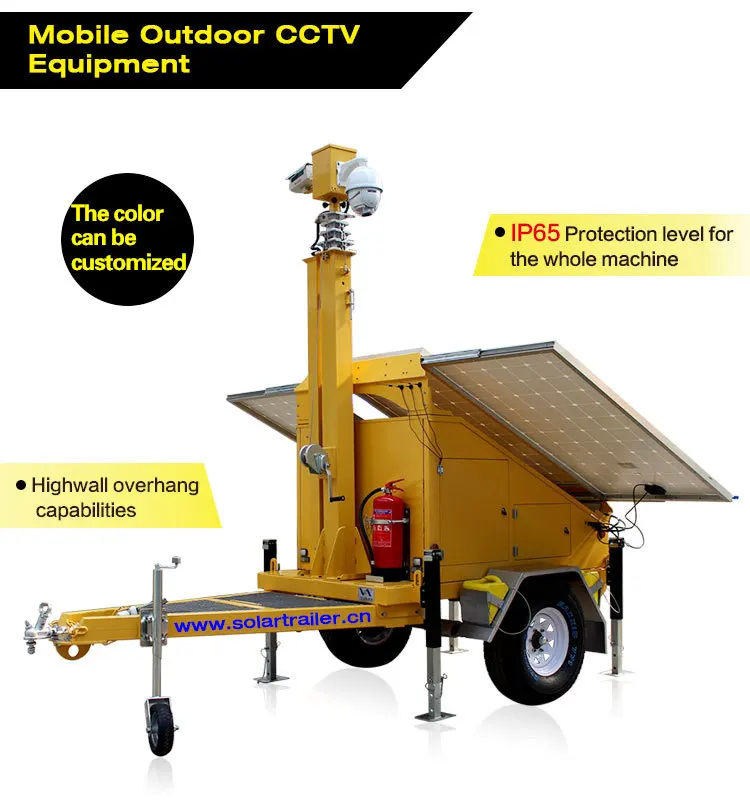 High Resolution Weatherproof Mobile Cctv Tower With Ir Night Vision ...