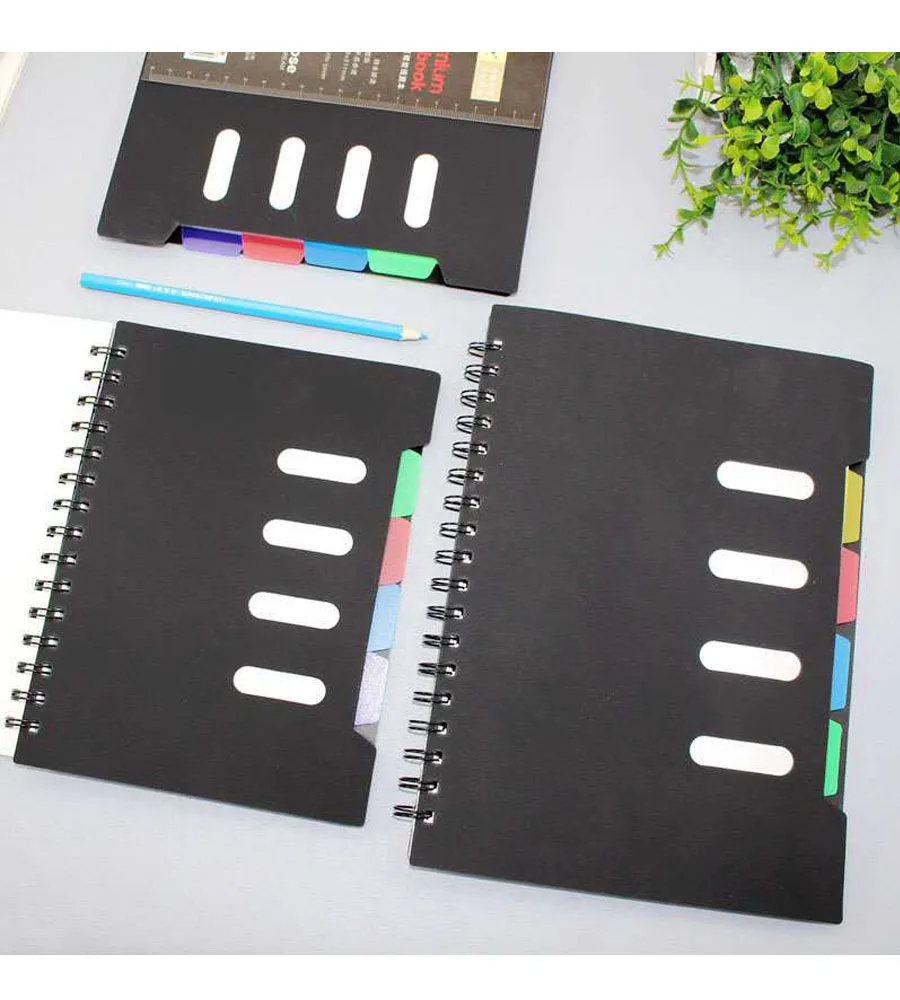 Custom Spiral Notebook with Colored Index Tab Dividers
