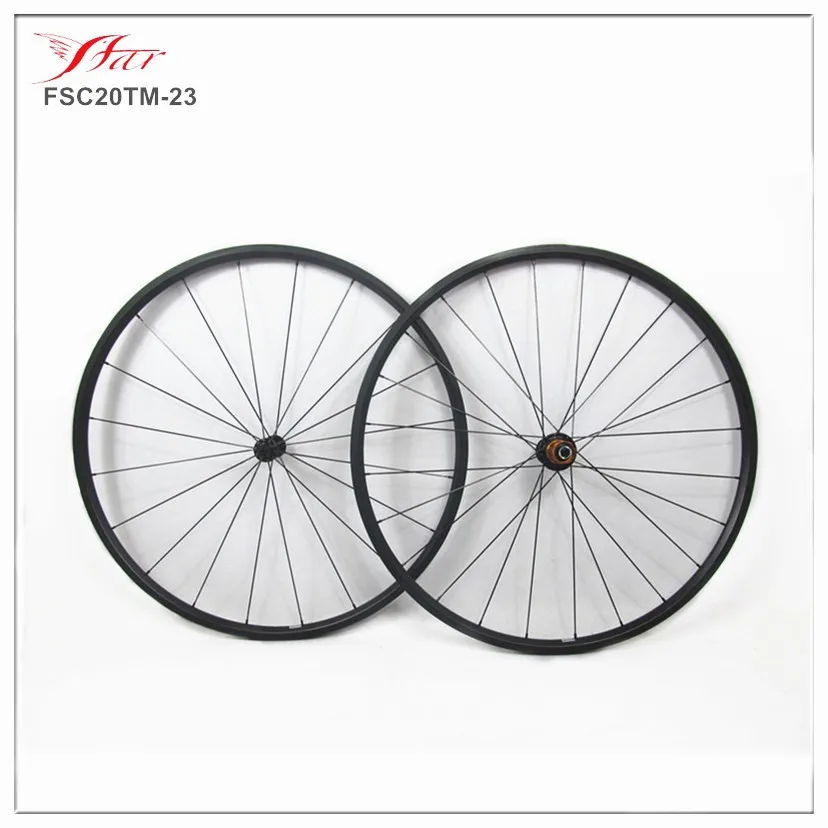 Light Weight Full Carbon Road Bike Wheels 20mm Depth Tubular Bicycle ...