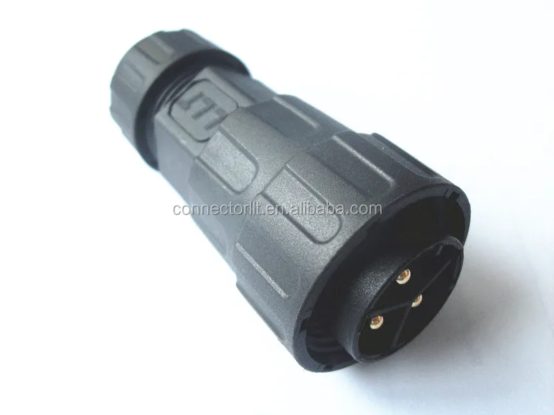 35 Amps 3 Poles M25 Nylon Connector Waterproof Male Female Connector ...