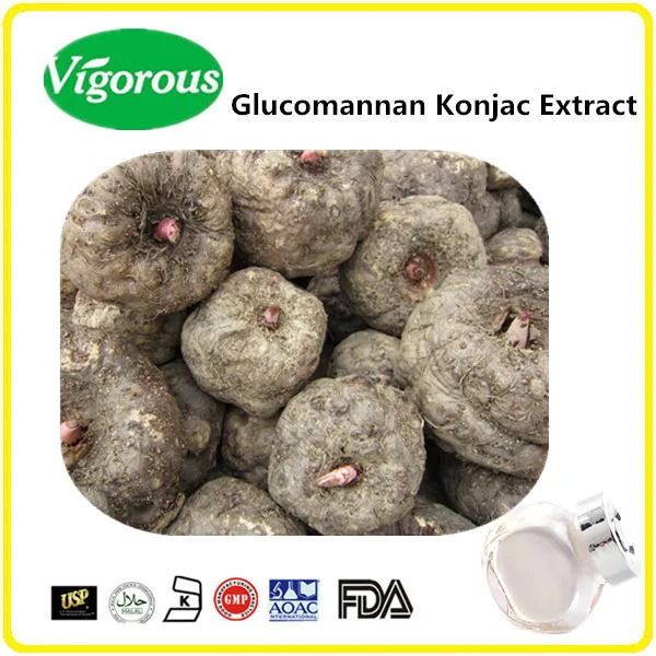 90% Glucomannan Natural Konjac Root Powder Konjac Glucomannan Extract ...