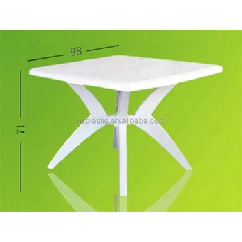 Modern Square Plastic Table With Removable Legs Plastic Picnic Table ...
