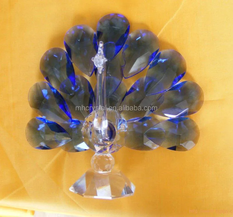 Handicrafts Blue Crystal Peacock Figurine Mh-d0211 - Buy Crystal ...