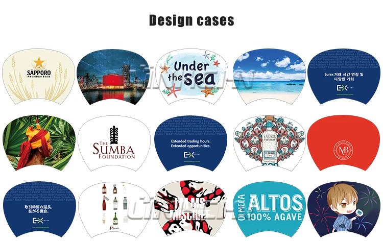 Customized Paper Paddle Handheld Decorative Fans by Linkchn