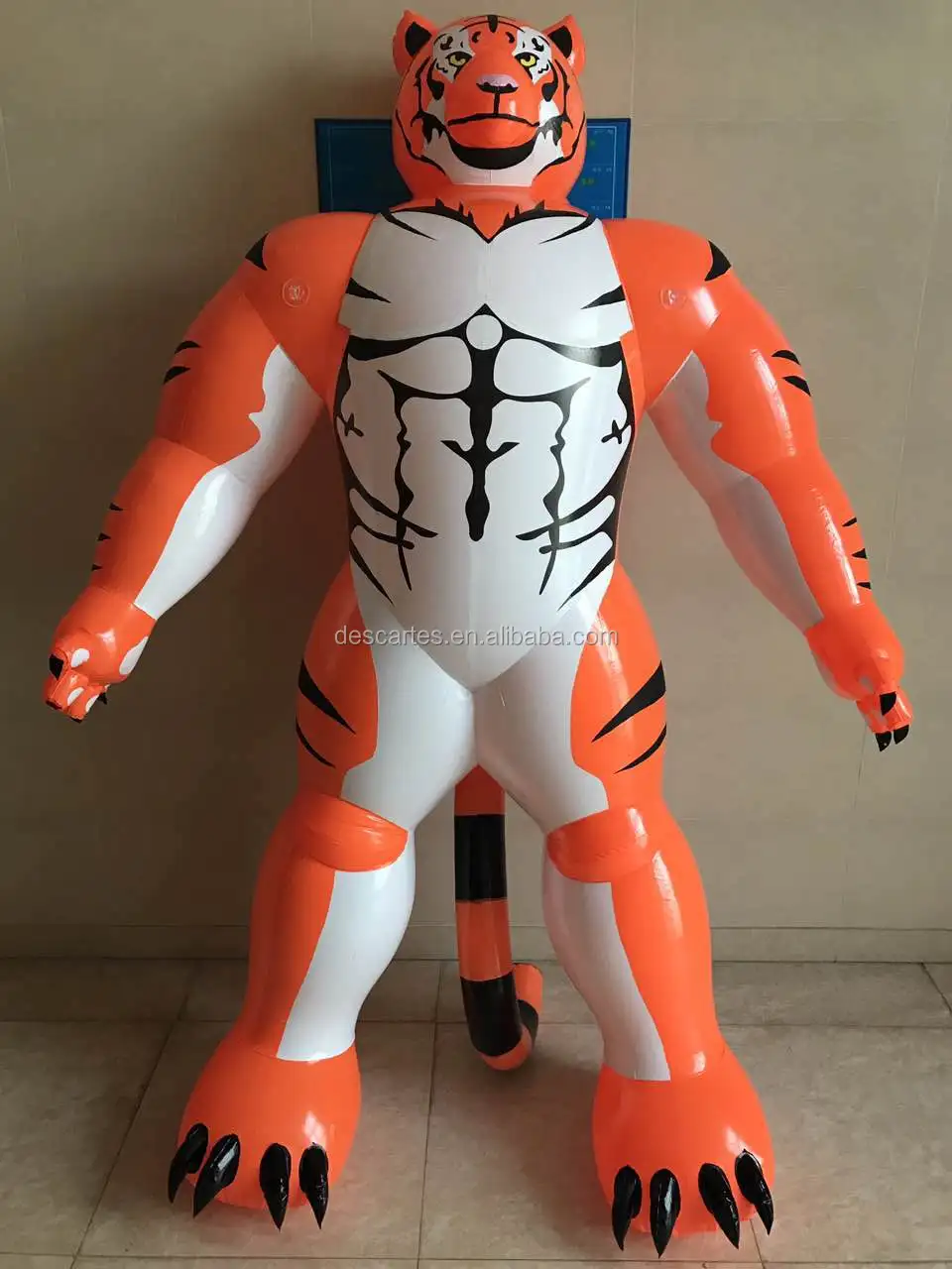 2M Tall PVC Waterproof Giant Inflatable Tiger Toys for Big Project