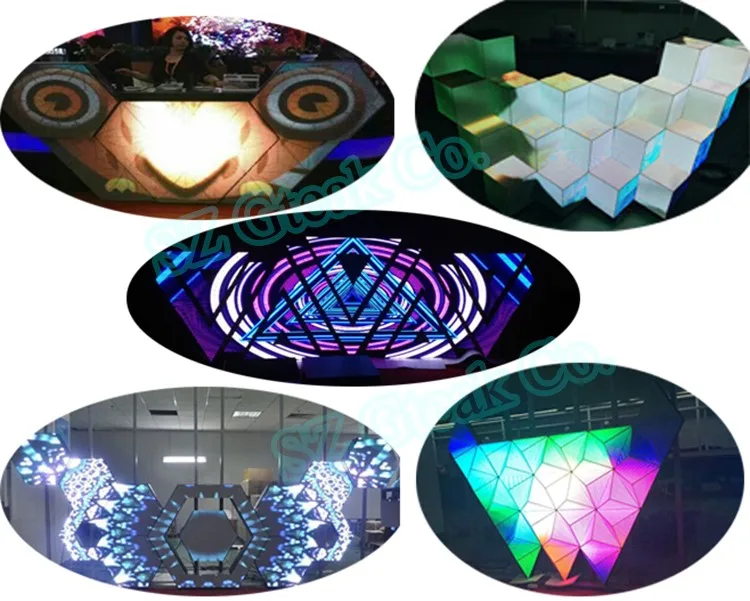Indoor P5 LED DJ Table Triangle Booth - Full Color Display