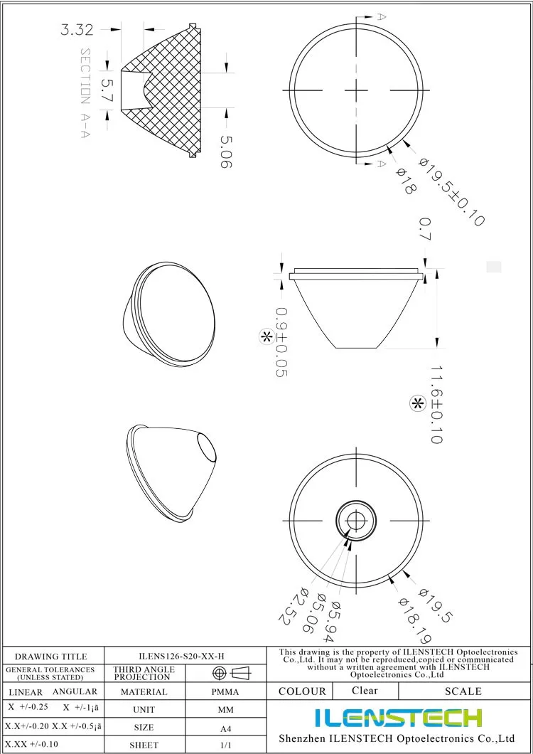 Led Spotlight Lens - 6 Degree Focusing Lens for Flashlight