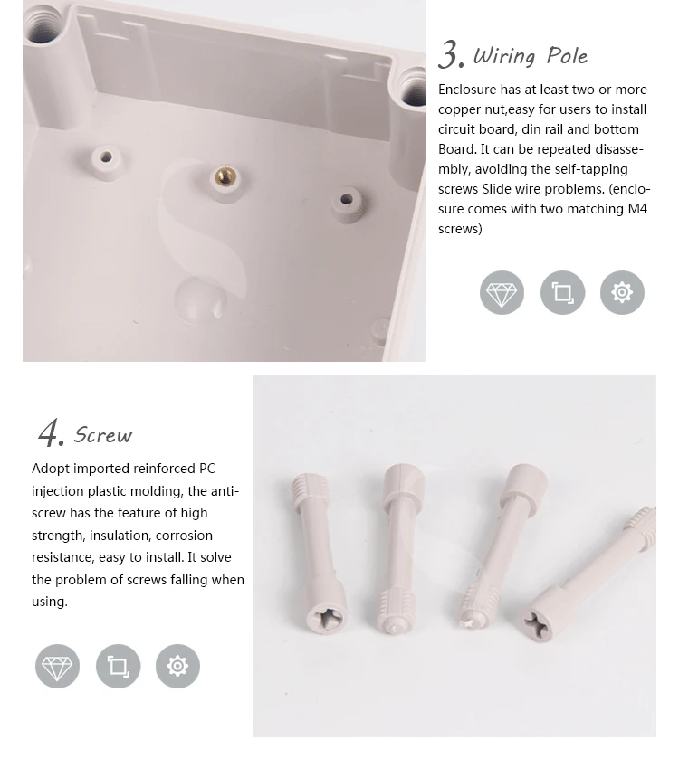 Abs/pc/pvc Control Panel Switch Box Electric Enclosure - Buy Electric ...
