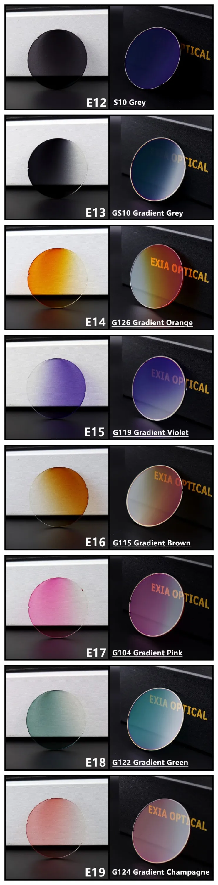 Sunglasses Lenses 75mm Base Curve 2 with Anti-Reflective Green Coating ...