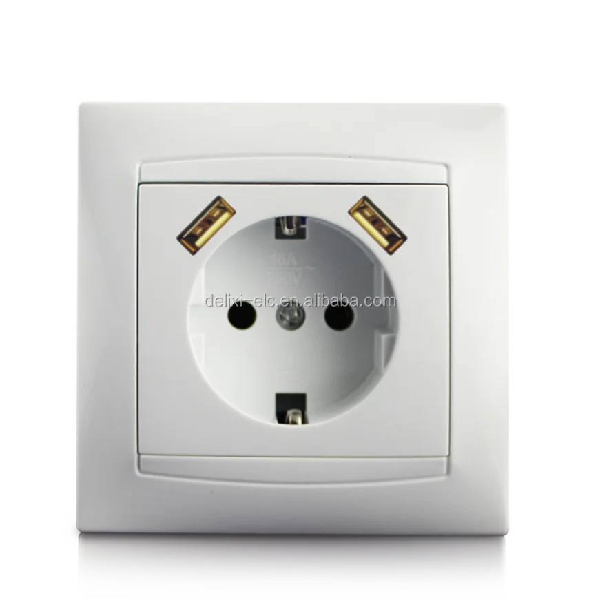 82 Size Competitive Price Double Euro Usb Wall Socket 220v Usb Wall ...