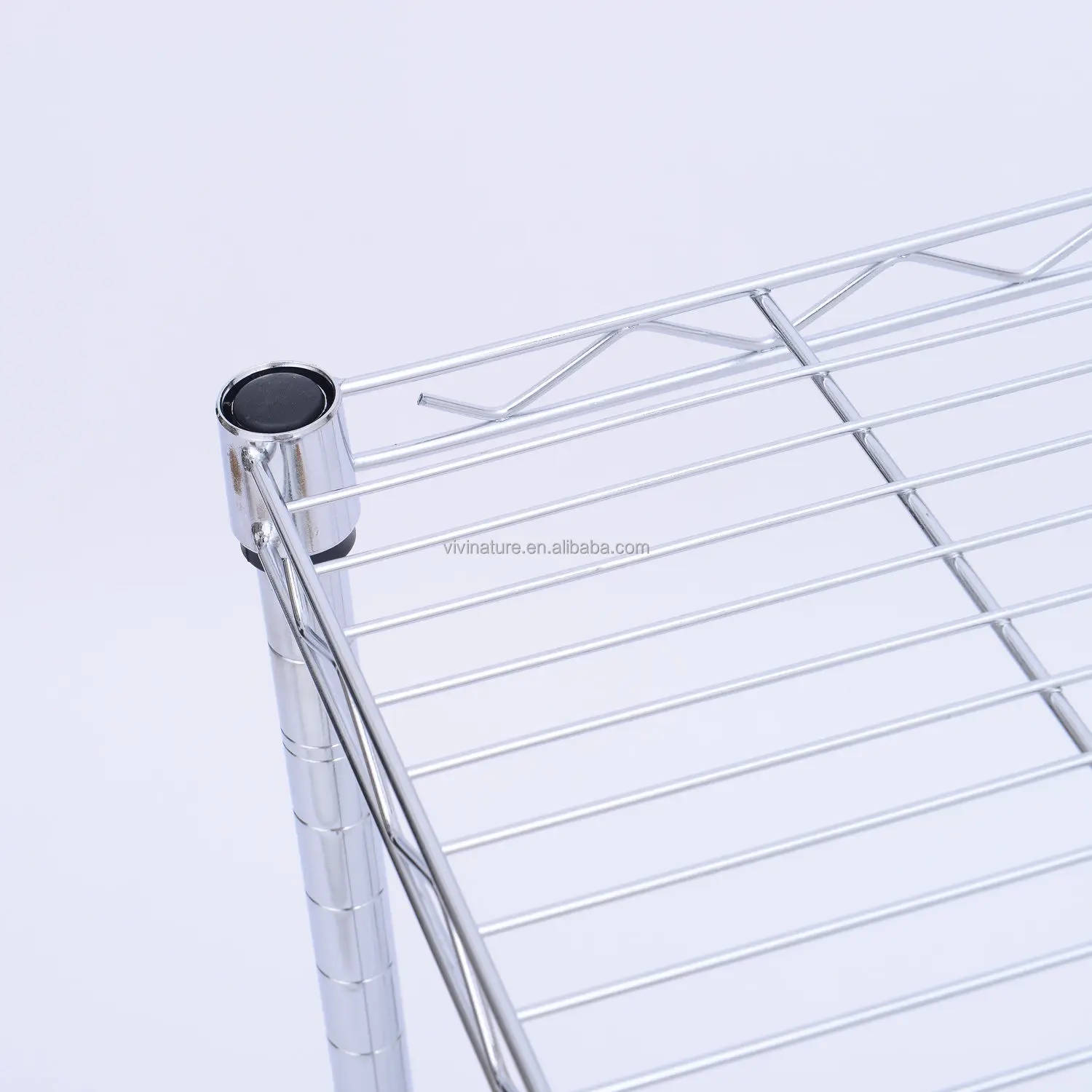 Metal Wire Kitchen Rack With 4 Wheels,Kitchen Storage Rack Trolley Cart ...