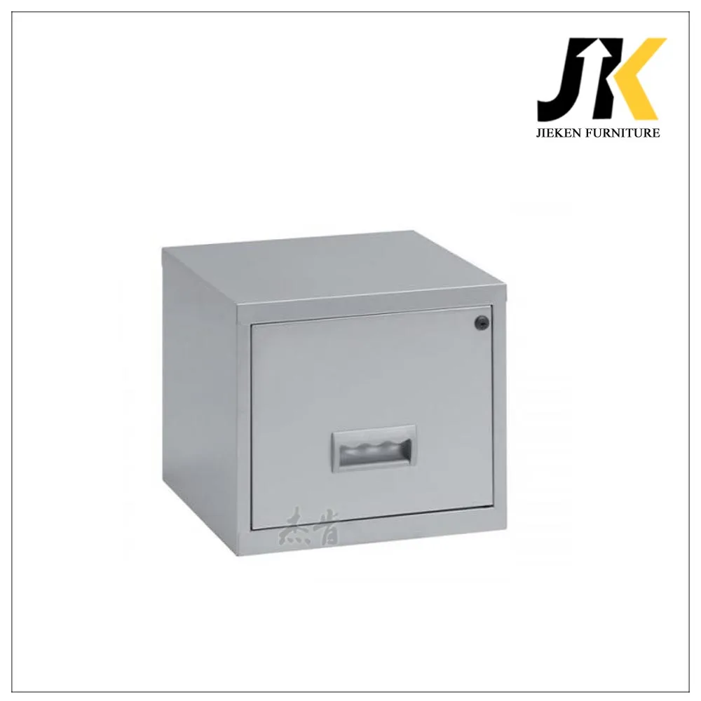 Black Lacquer Metal Single Drawer Locking Steel Works File Cabinet ...