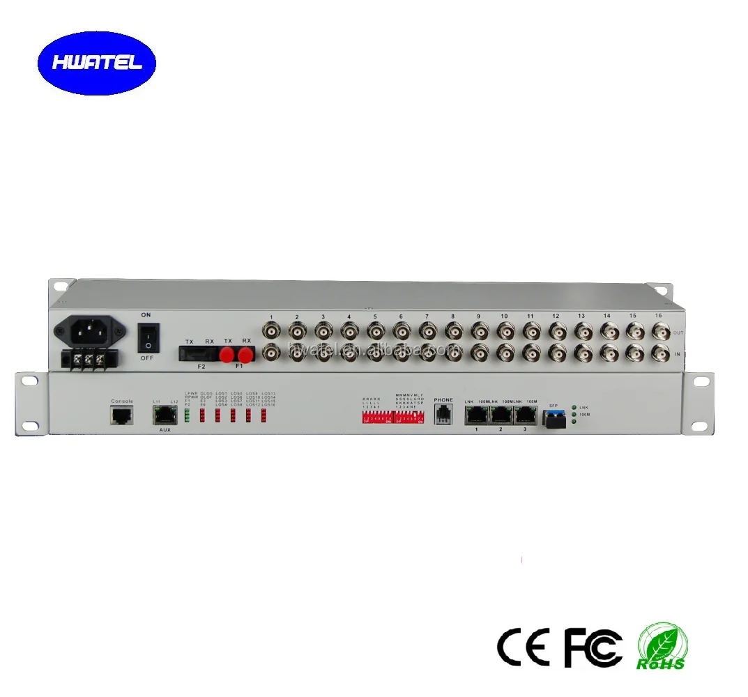 16 E1 + 4 Ethernet Optical 1+1 PDH Multiplexer by Hwatel