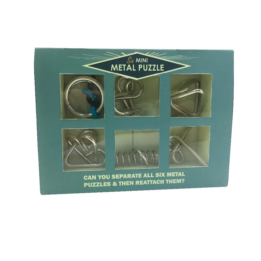 Pocket Sized Mind Puzzles Chonor 30 Pcs Metal Brain Teaser Puzzle Set ...