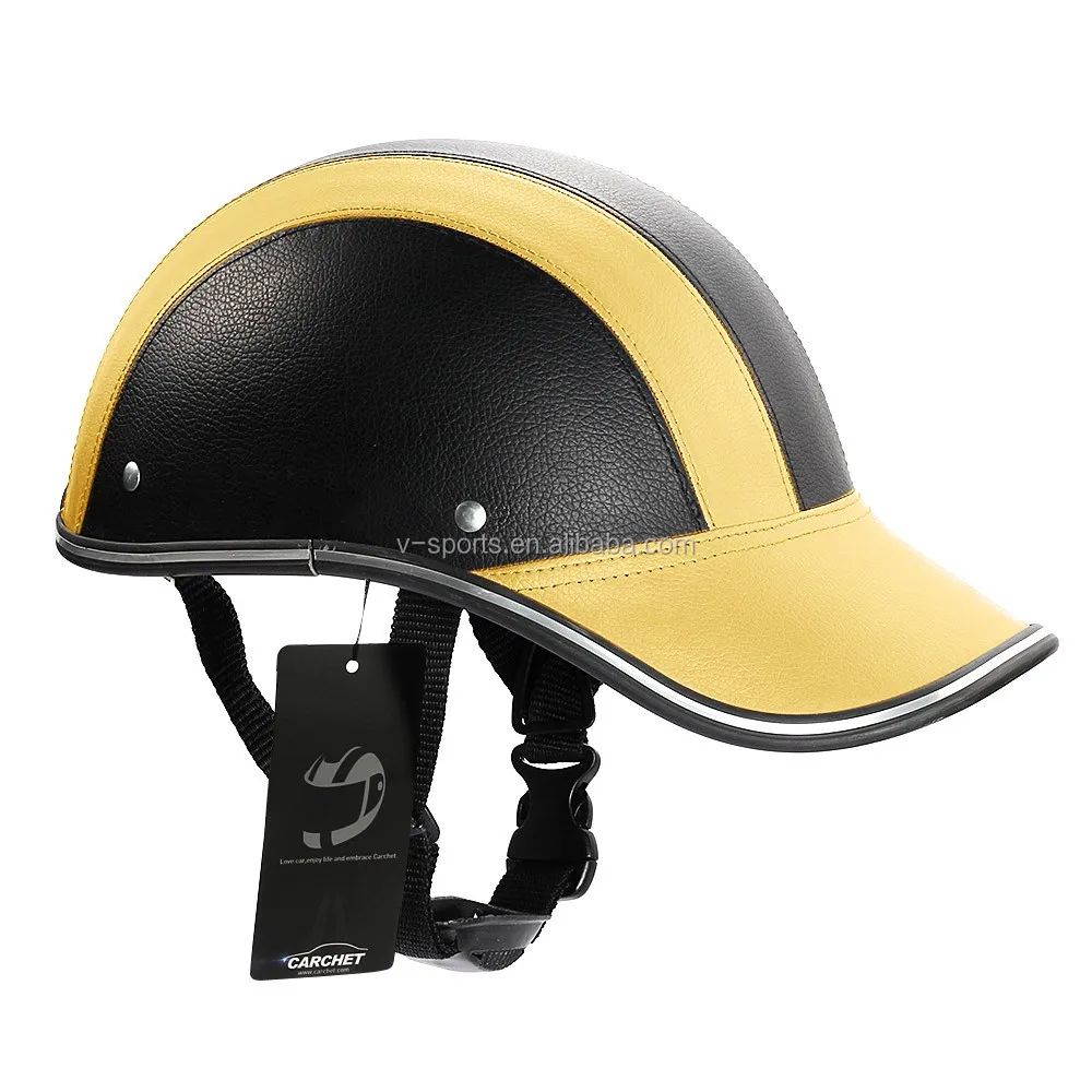 Motorcycle Helmet Baseball Cap Style Plaid Half Open Face Shorty Helmet ...